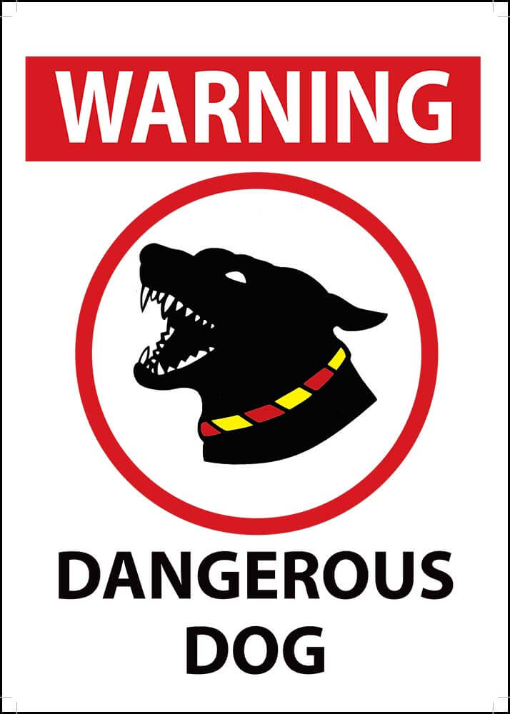 Aggressive Dog Signs Dangerous Dog Sign Stock Illustrations – 2,766