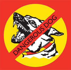 Dangerous Dog Act in Victoria - Collars and Signs