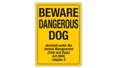 Dangerous Dog Act in Queensland - Collars and Signs